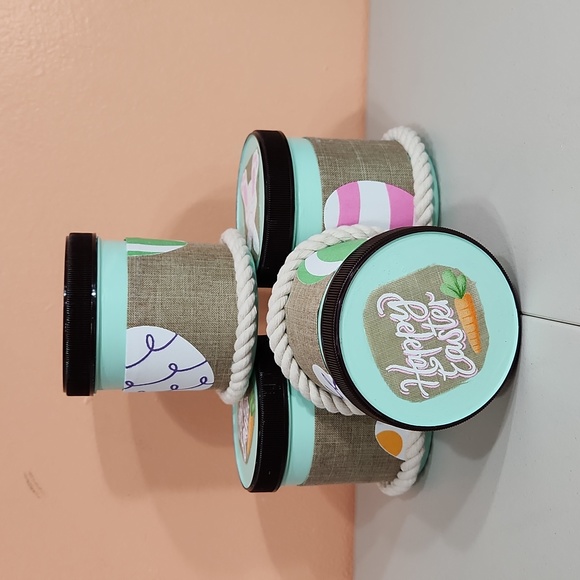 Hand Crafted | Holiday | Easter Themed Upcycled Set Of 4 Container With ...